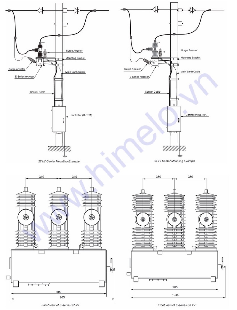Máy cắt tự đóng lại Auto-Recloser Schneider E27